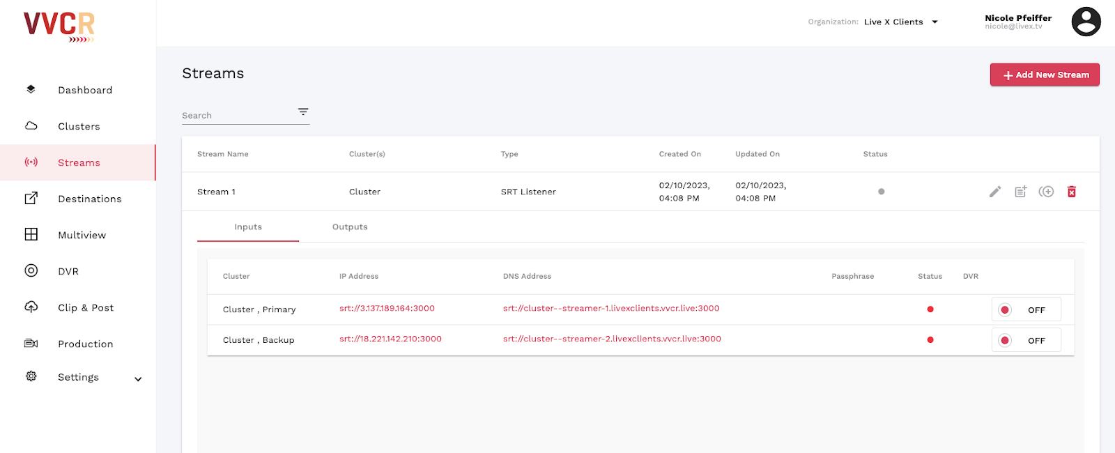 Redundancy in VVCR – VVCR
