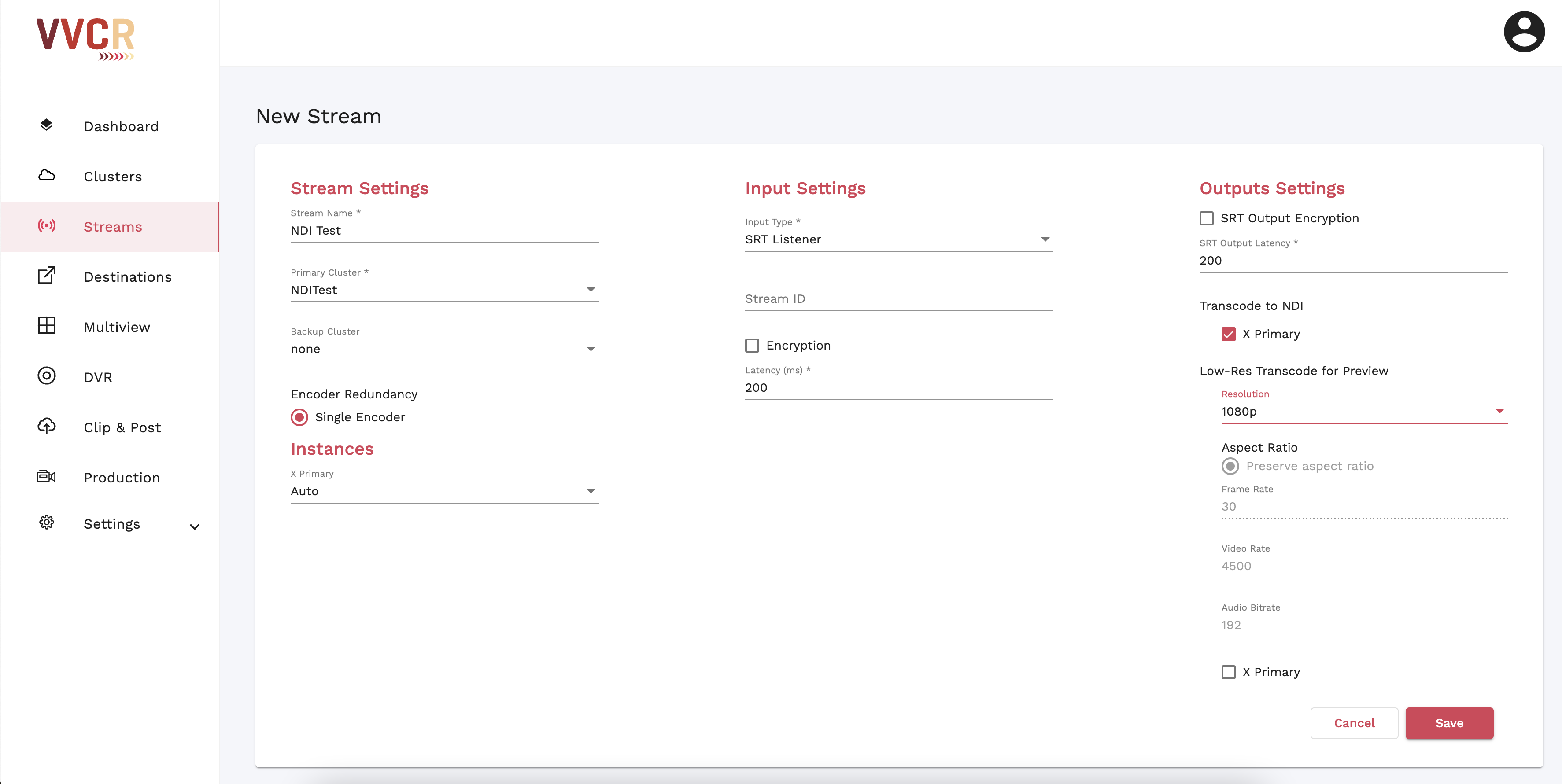 NDI Discovery Servers and Production Module – VVCR
